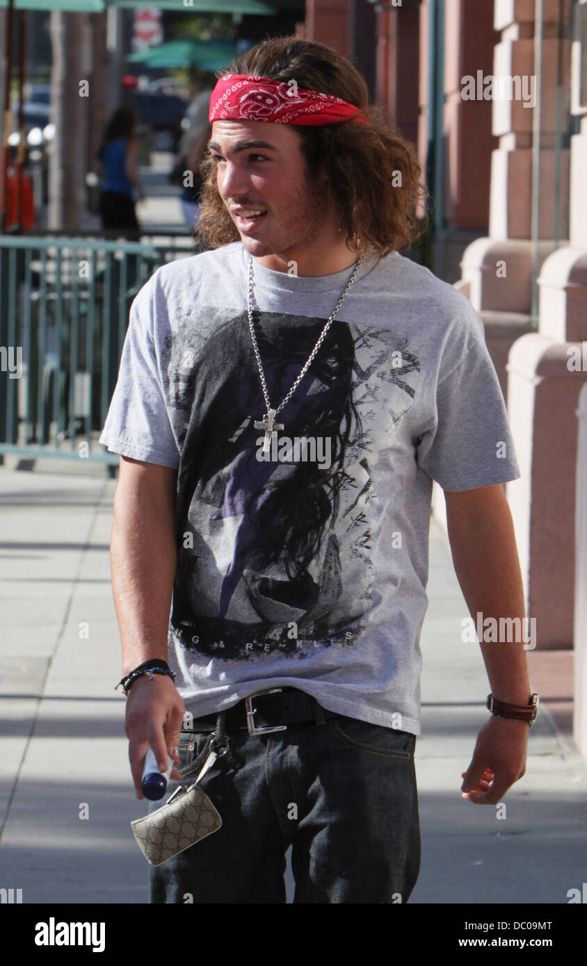 Jackson Rogow returns to his car in Beverly Hills Los Angeles ...