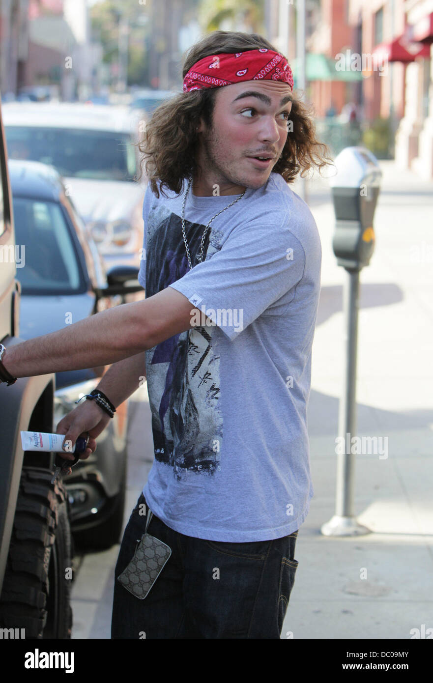 Jackson Rogow returns to his car in Beverly Hills Los Angeles ...
