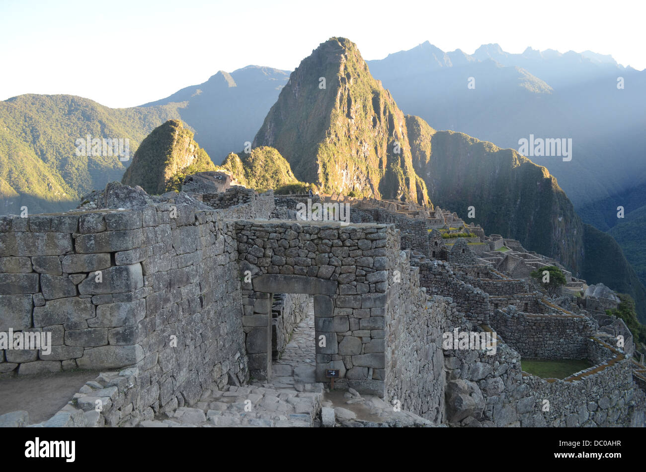 Early morning at Machu Picchu, Cuzco, Peru Stock Photo - Alamy