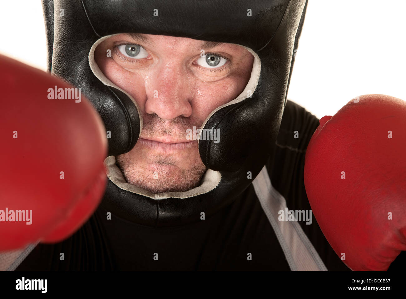 Aggressive Fighter Close Up Stock Photo - Alamy