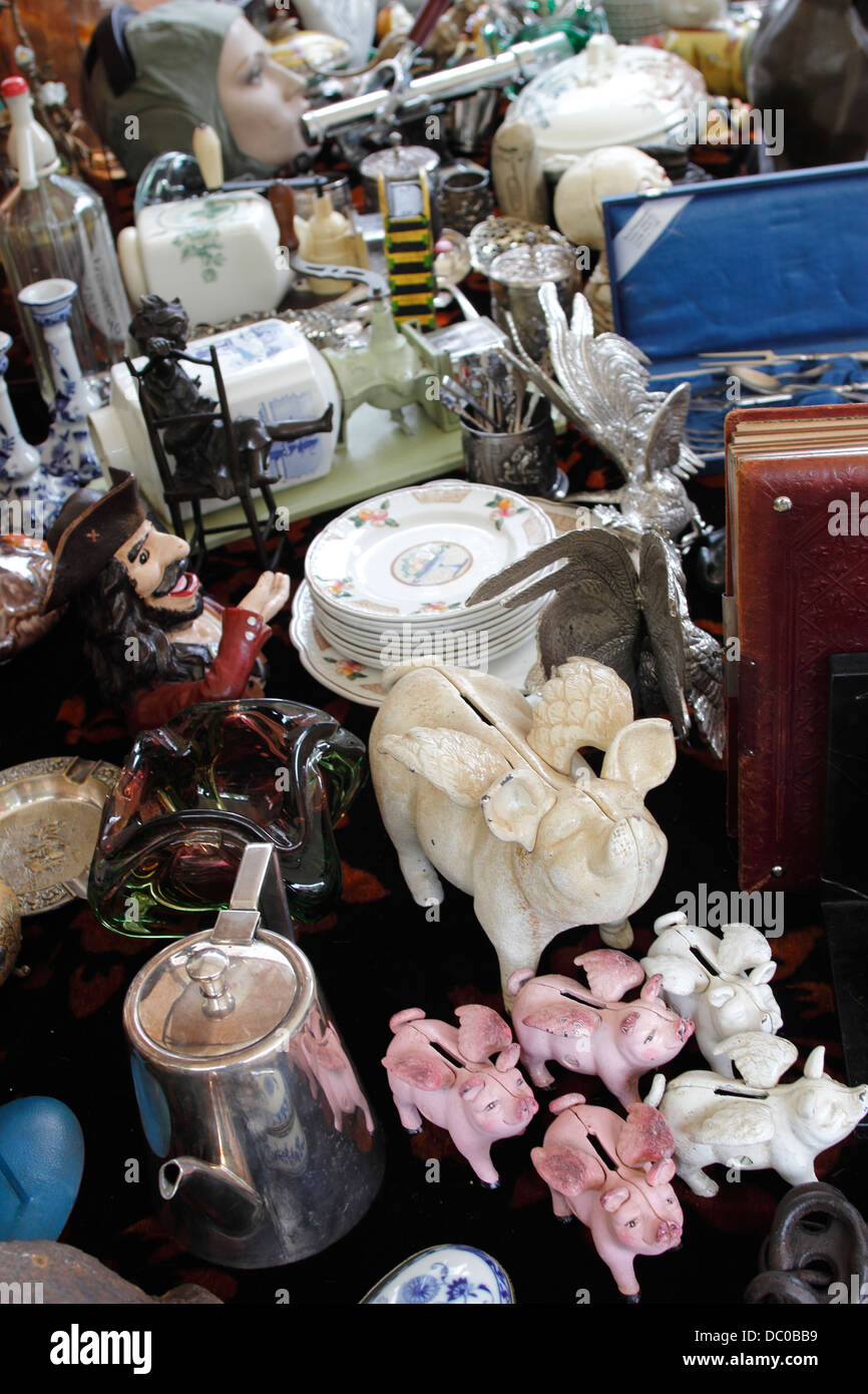 Amsterdam Netherlands Holland Europe flea market display stall in the ...