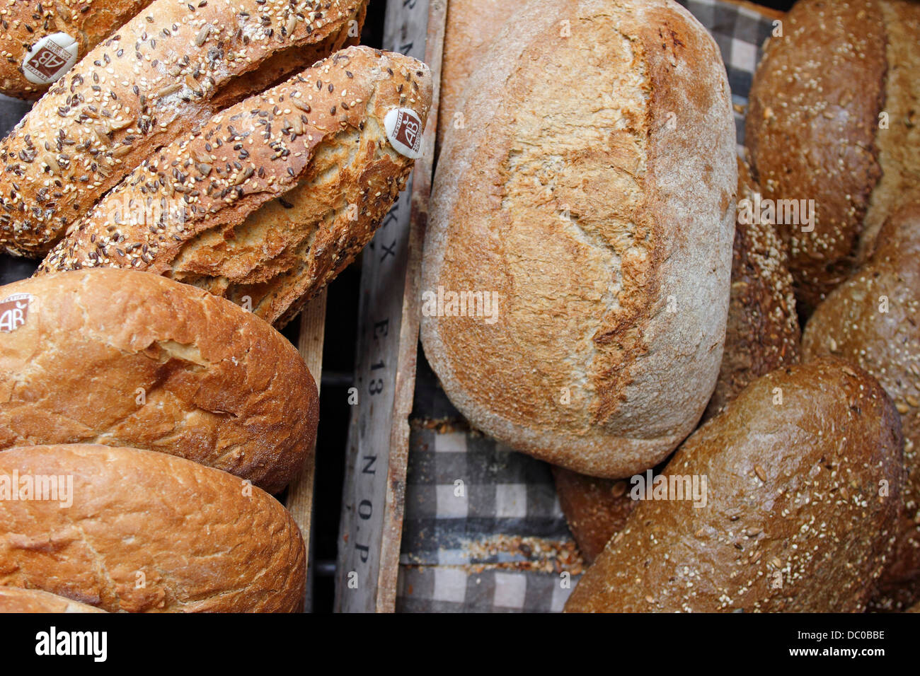 Amsterdam Netherlands Holland Europe breads display stall in the ...