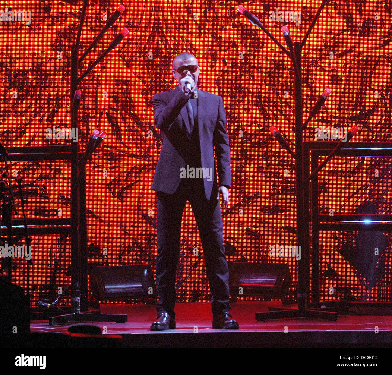 George Michael performs live at Palacio de los Deportes Madrid, Spain ...