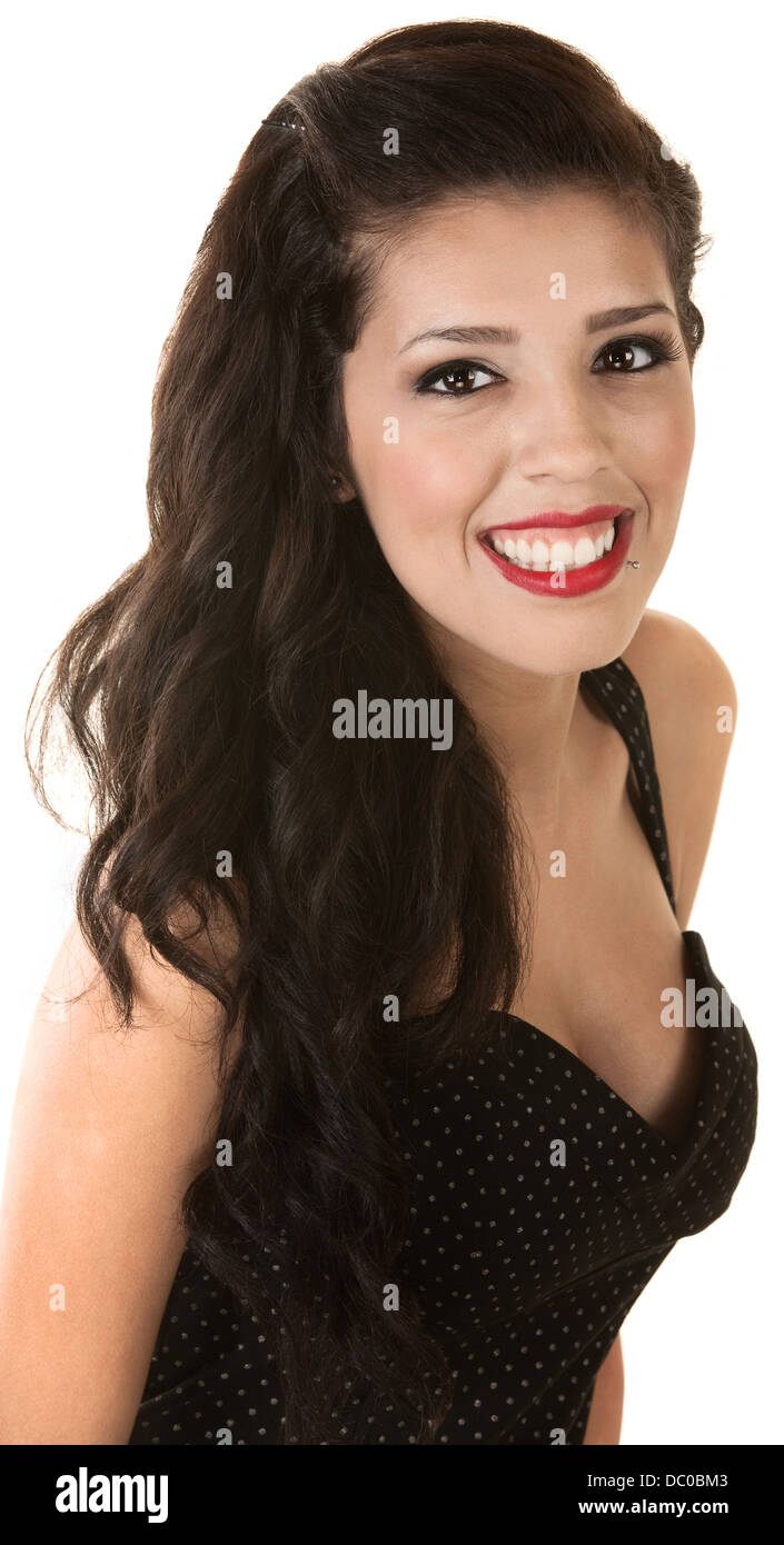 Cheerful Mexican Female Stock Photo - Alamy
