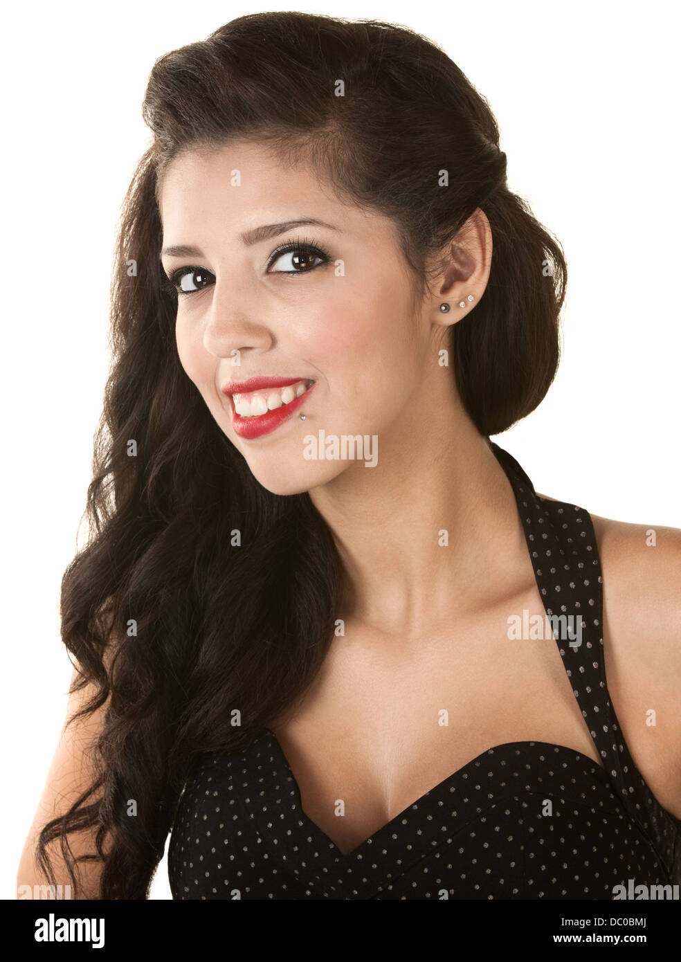 Smiling Hispanic Beauty Stock Photo - Alamy
