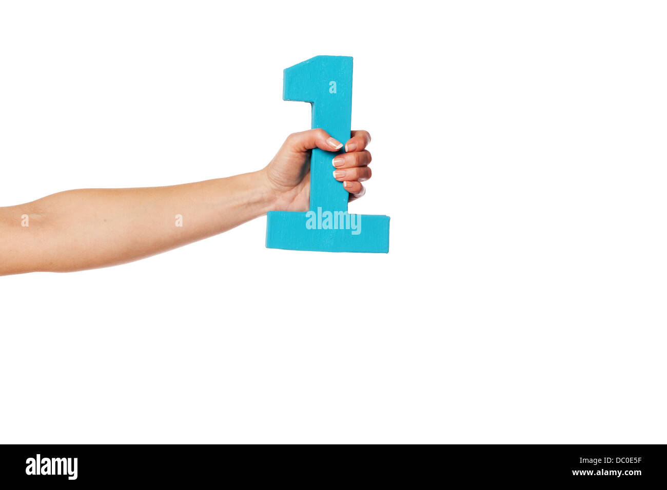 hand holding up the number one from the left Stock Photo - Alamy