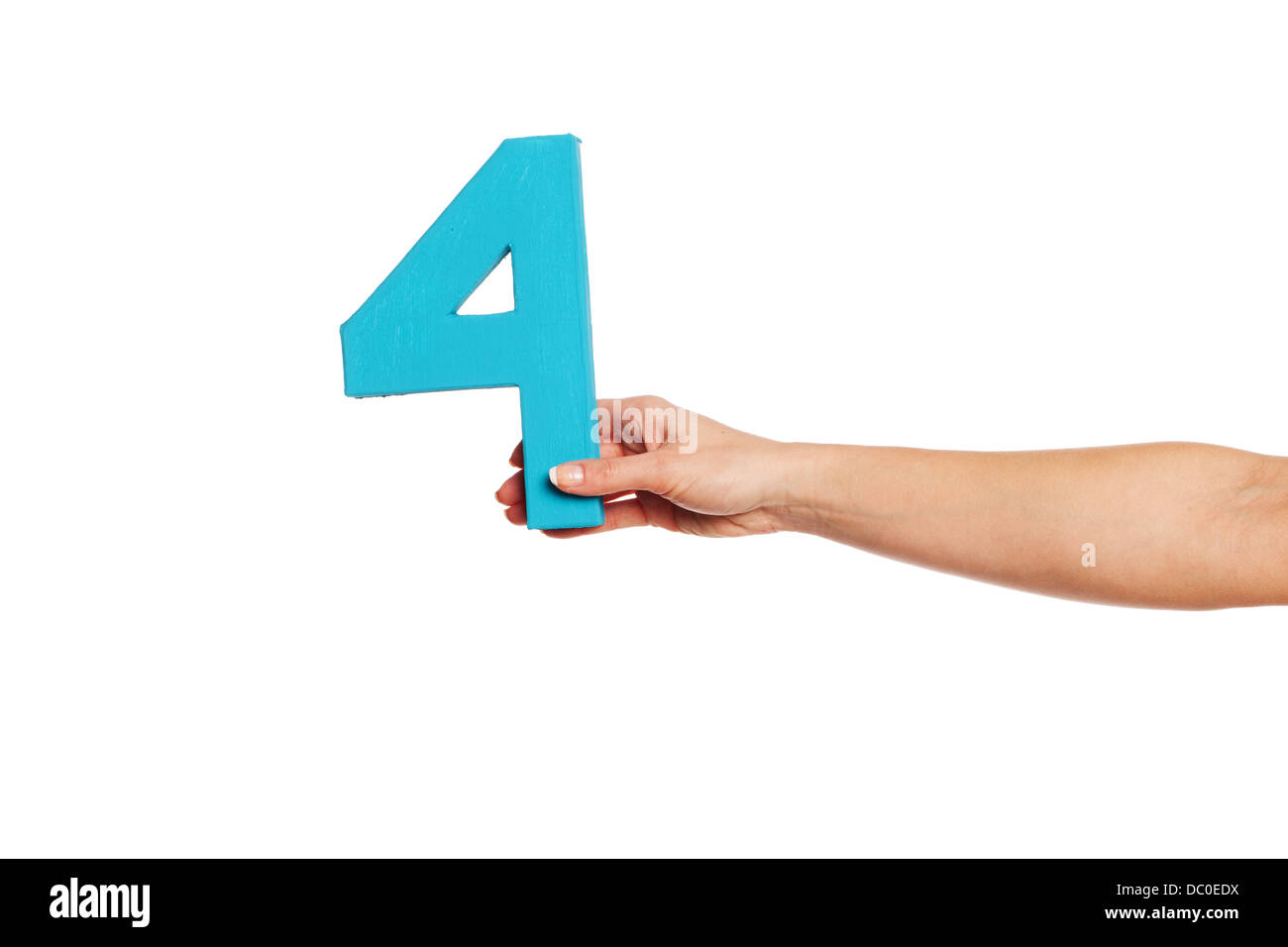 hand holding up the number four from the right Stock Photo - Alamy