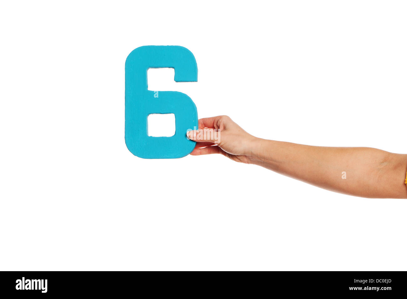 hand holding up the number six from the right Stock Photo - Alamy