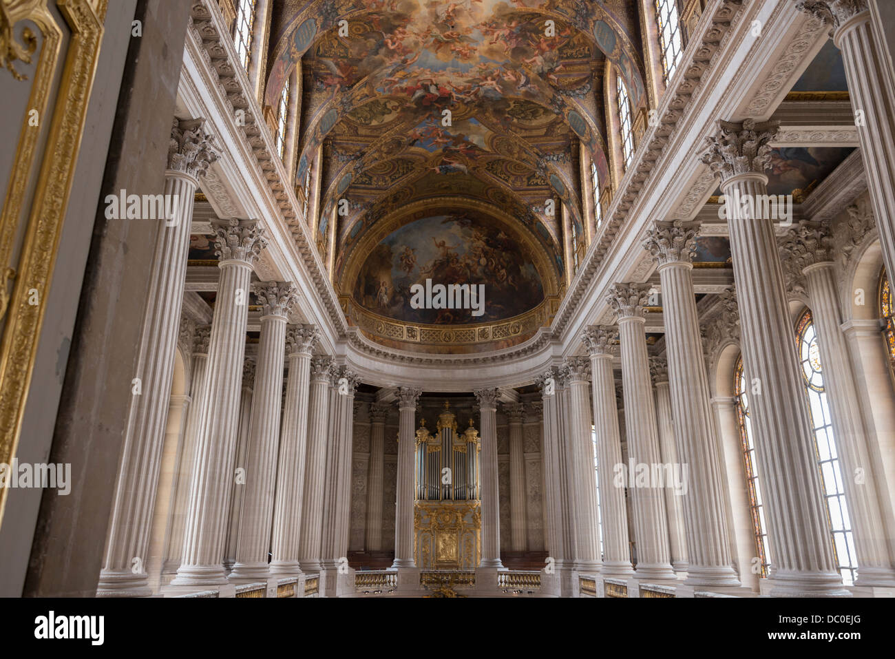 Ceiling of the Royal Chapel, Palace of Versailles, France Stock Photo ...