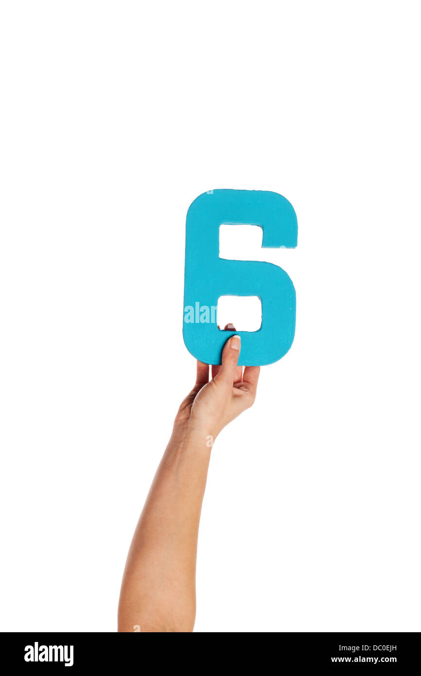 hand holding up the number six from the bottom Stock Photo - Alamy