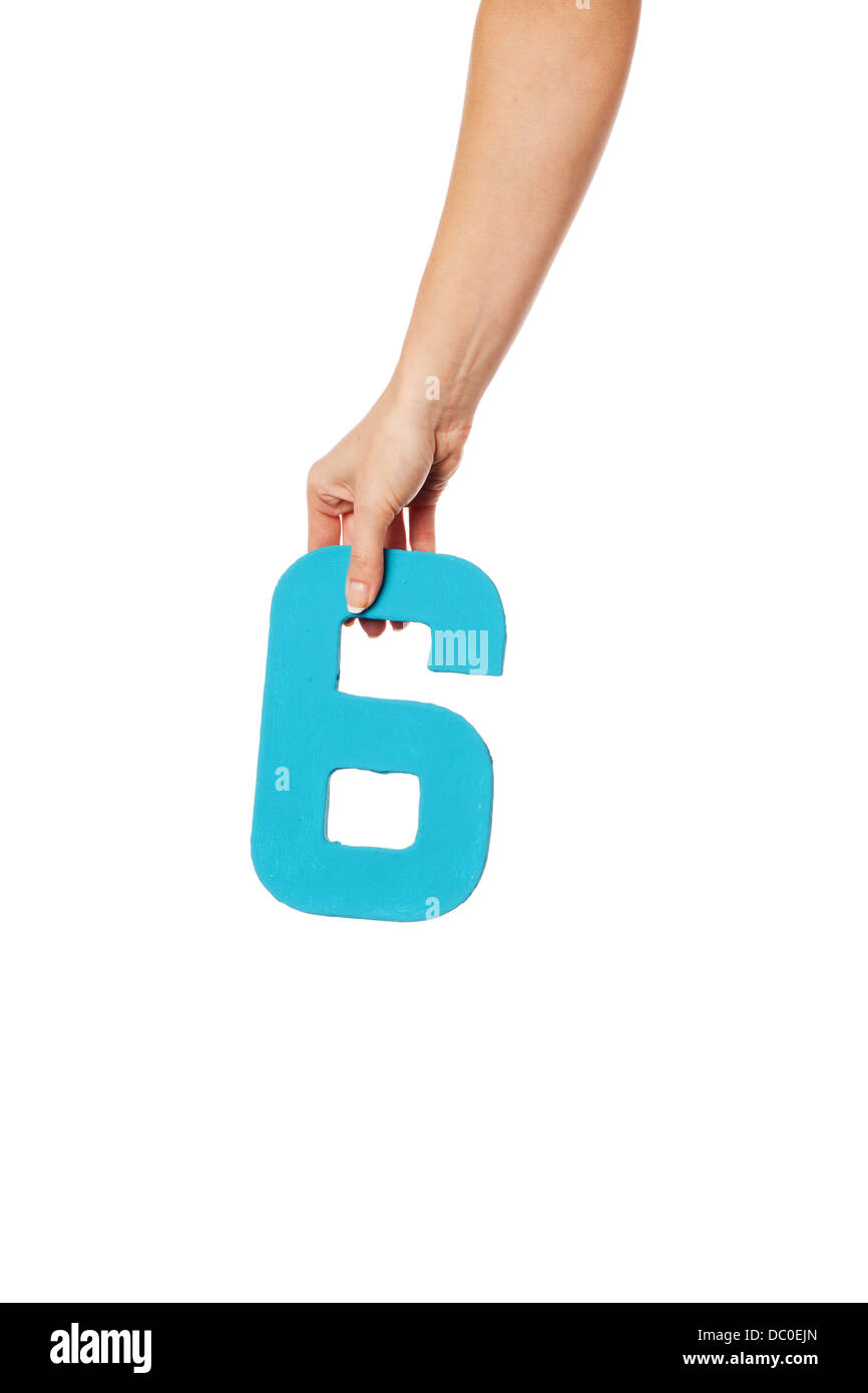 hand holding up the number six from the top Stock Photo - Alamy