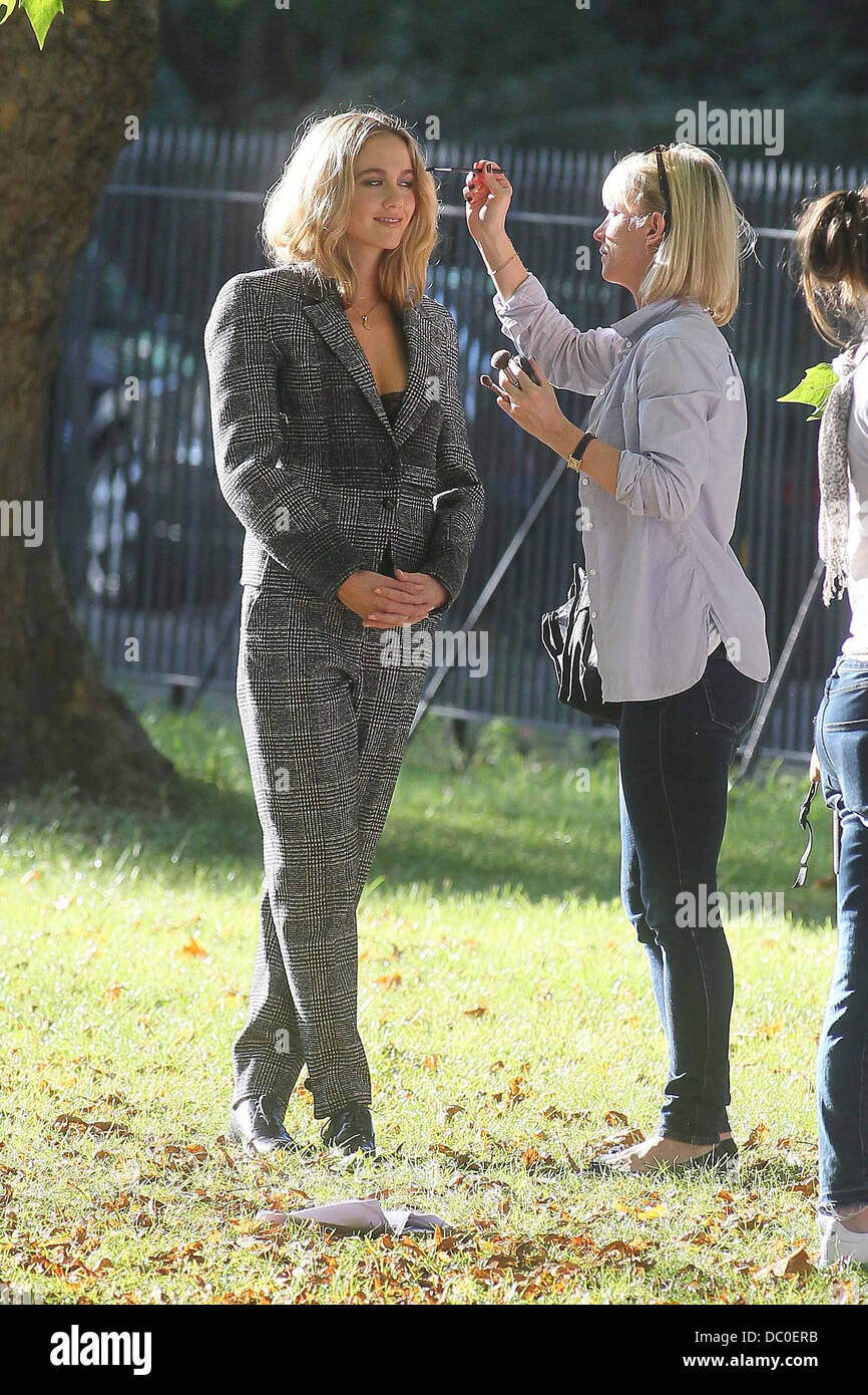 Florence Brudenell-Bruce on a fashion shoot in Primrose Hill London ...