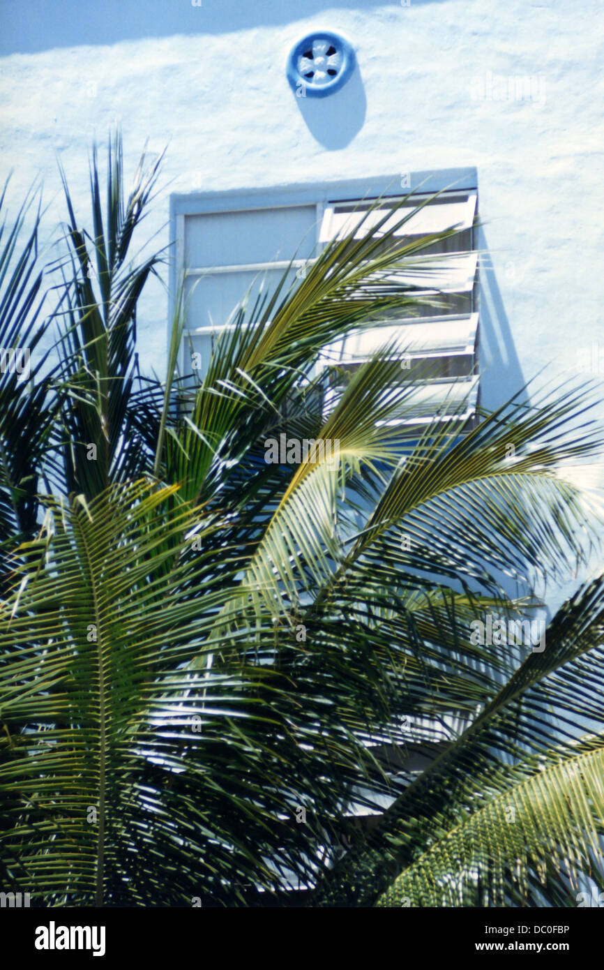 Miami Window Blue Stock Photo - Alamy