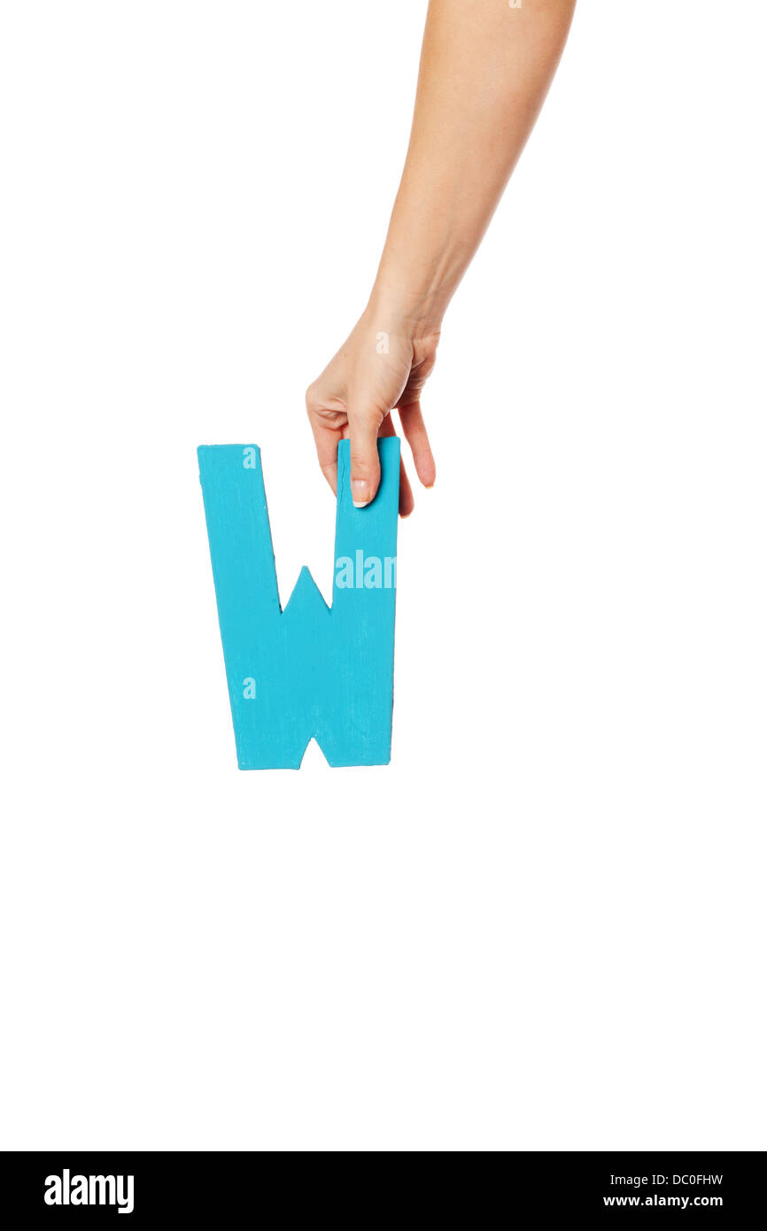 hand holding up the letter from the top Stock Photo - Alamy