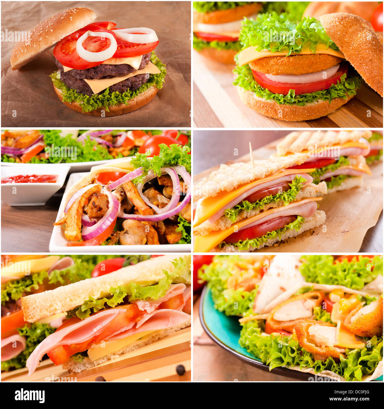 Large group of the junk food Stock Photo - Alamy