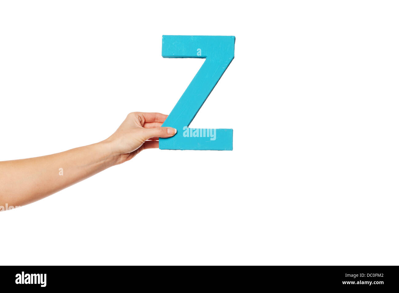 hand holding up the letter Z from the left Stock Photo - Alamy