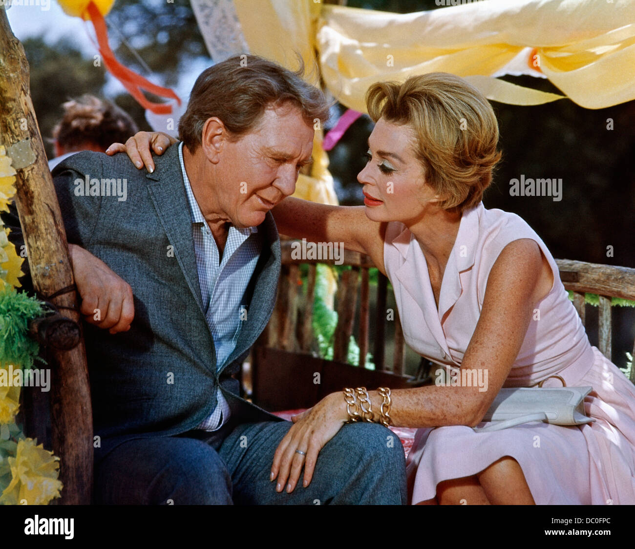 1960s 1969 FILM HARD CONTACT LILLY PALMER, BURGESS MEREDITH Stock Photo ...