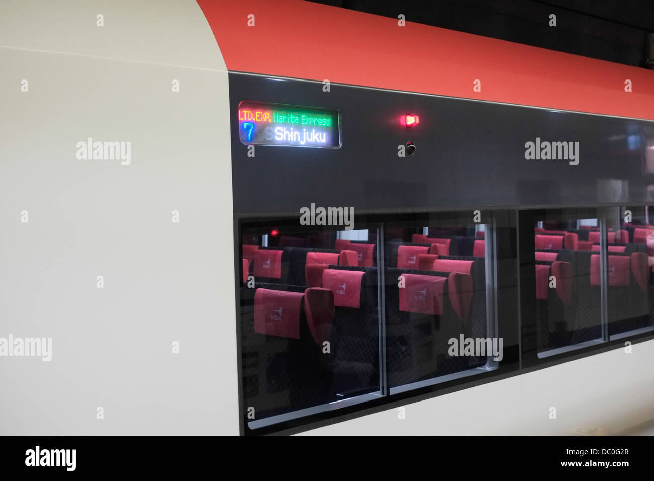 NEX train from Narita to Tokyo Stock Photo - Alamy