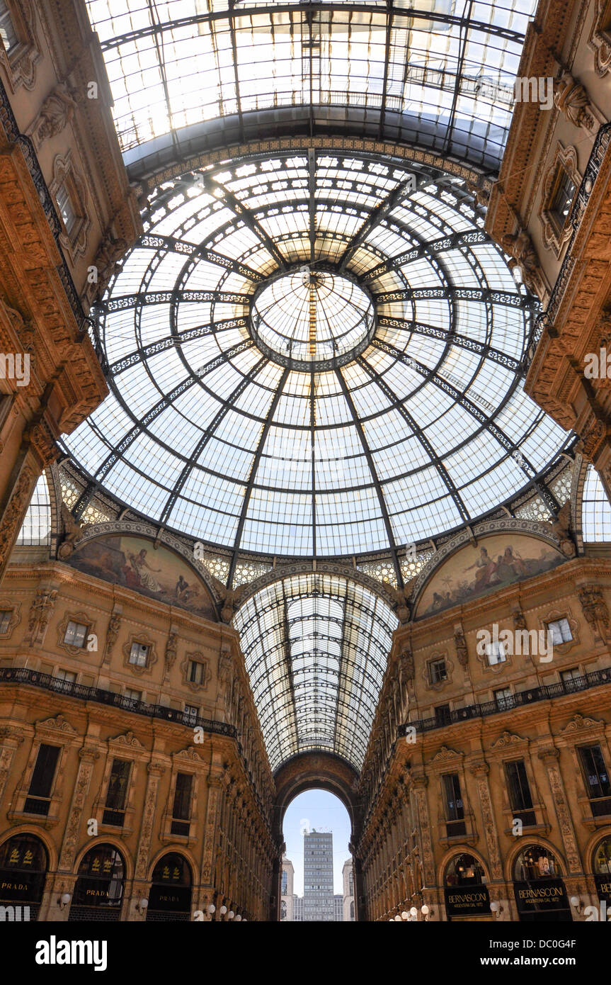 Shopping mall of Galleria Vittorio Emanuele II in Milan Italy. Almost ...