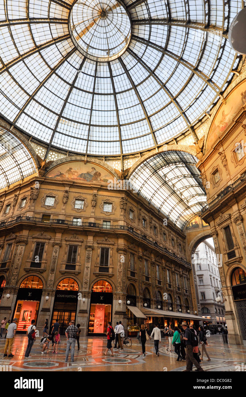 Famous Shopping Mall In Milan Italy Milano, Italy. The Facade Oof The