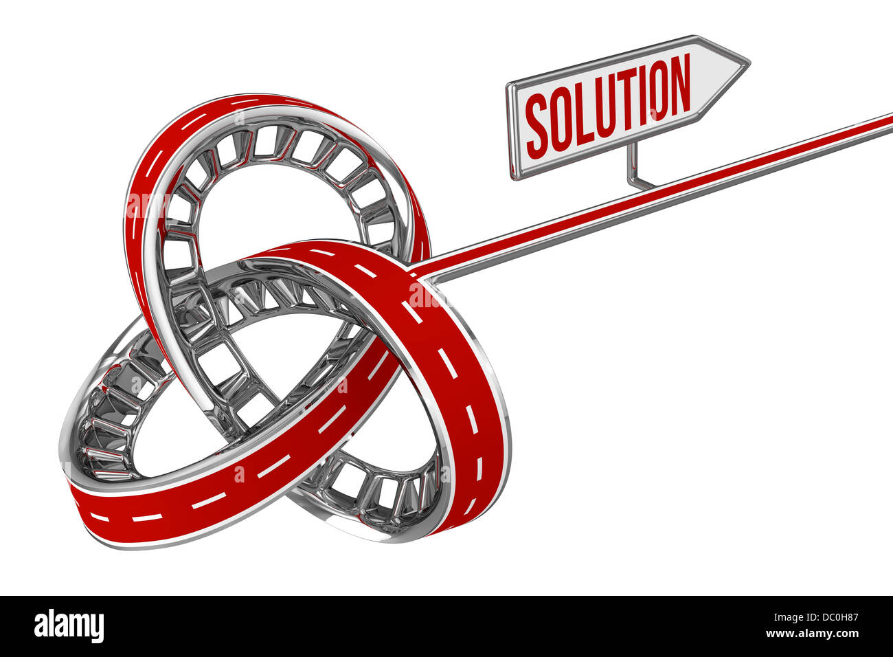 Different Way With SOLUTION Sign Stock Photo - Alamy