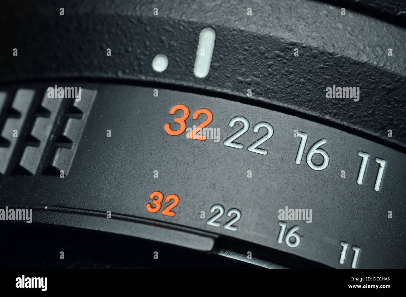 Aperture Settings F-stop markings on a lens barrel Stock Photo - Alamy