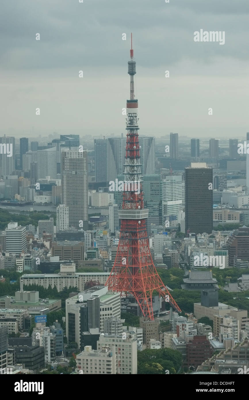 Aerial view of Tokyo Tower Stock Photo - Alamy