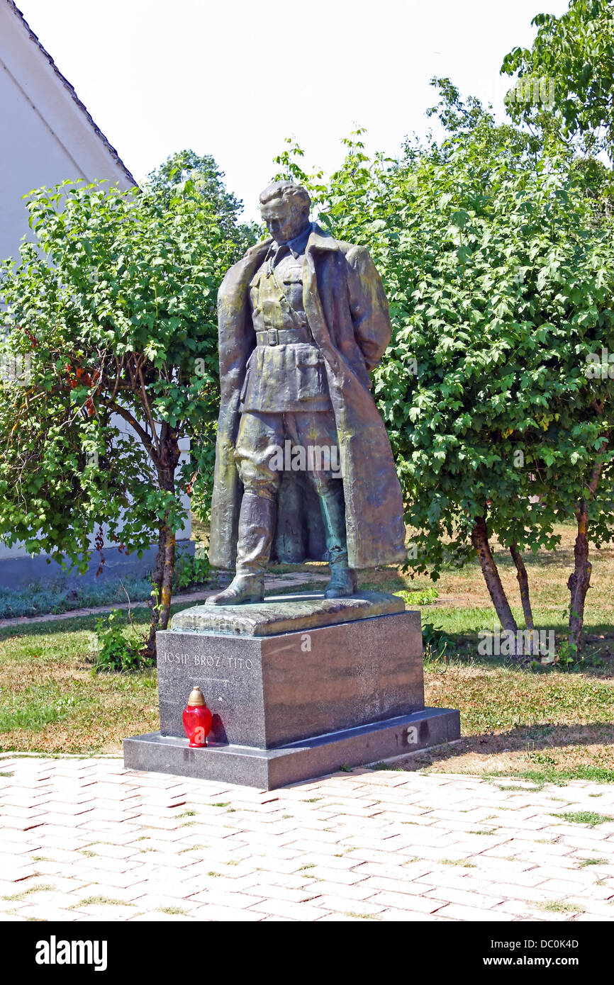 Statue of Josip Broz Tito, first president of Yugoslavia in Kumrovec ...