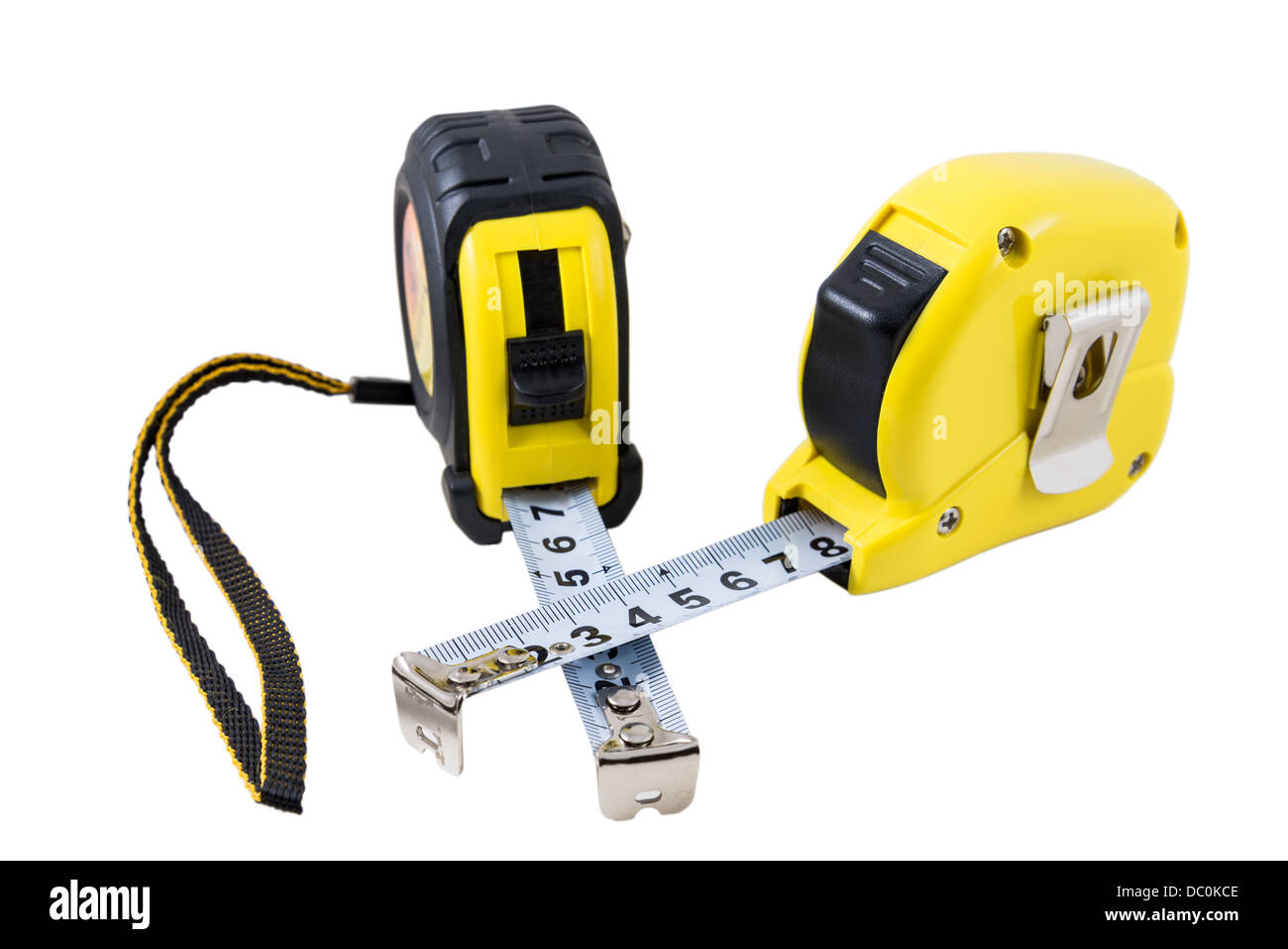 Two measuring tape is photographed on the whit background Stock Photo ...