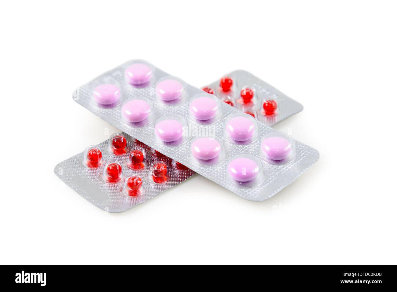 Pink tablet pill in Cut Out Stock Images & Pictures - Alamy