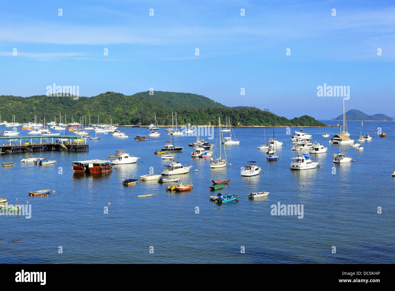 yacht in bay Stock Photo - Alamy