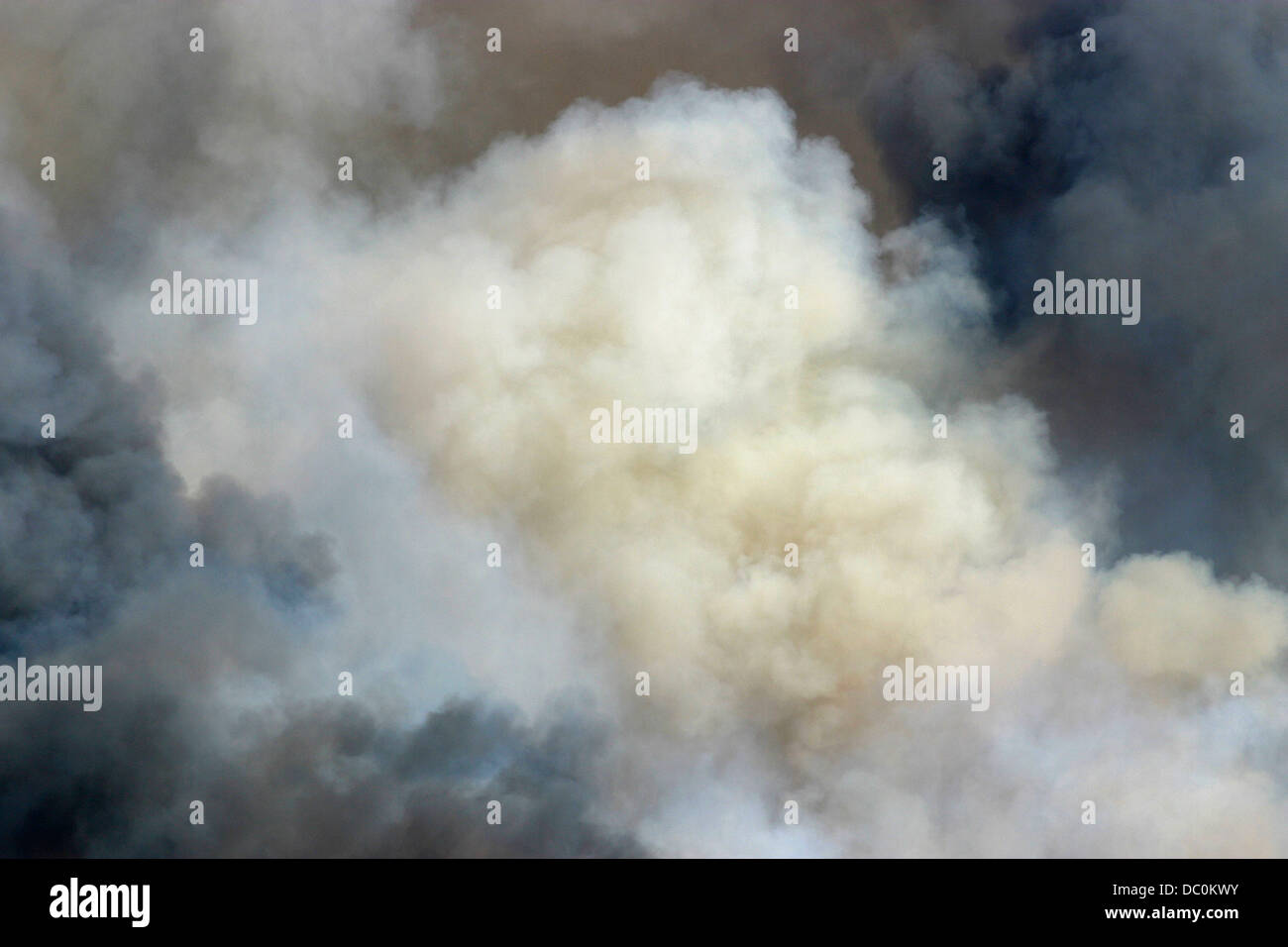 SMOKE IN THE AIR FROM A FIRE Stock Photo - Alamy