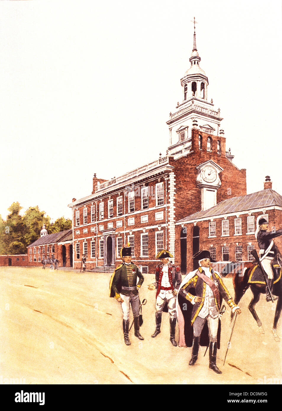 1770s 1700s OFFICERS OF THE FRENCH CONTINGENT TO CONTINENTAL ARMY CIRCA ...