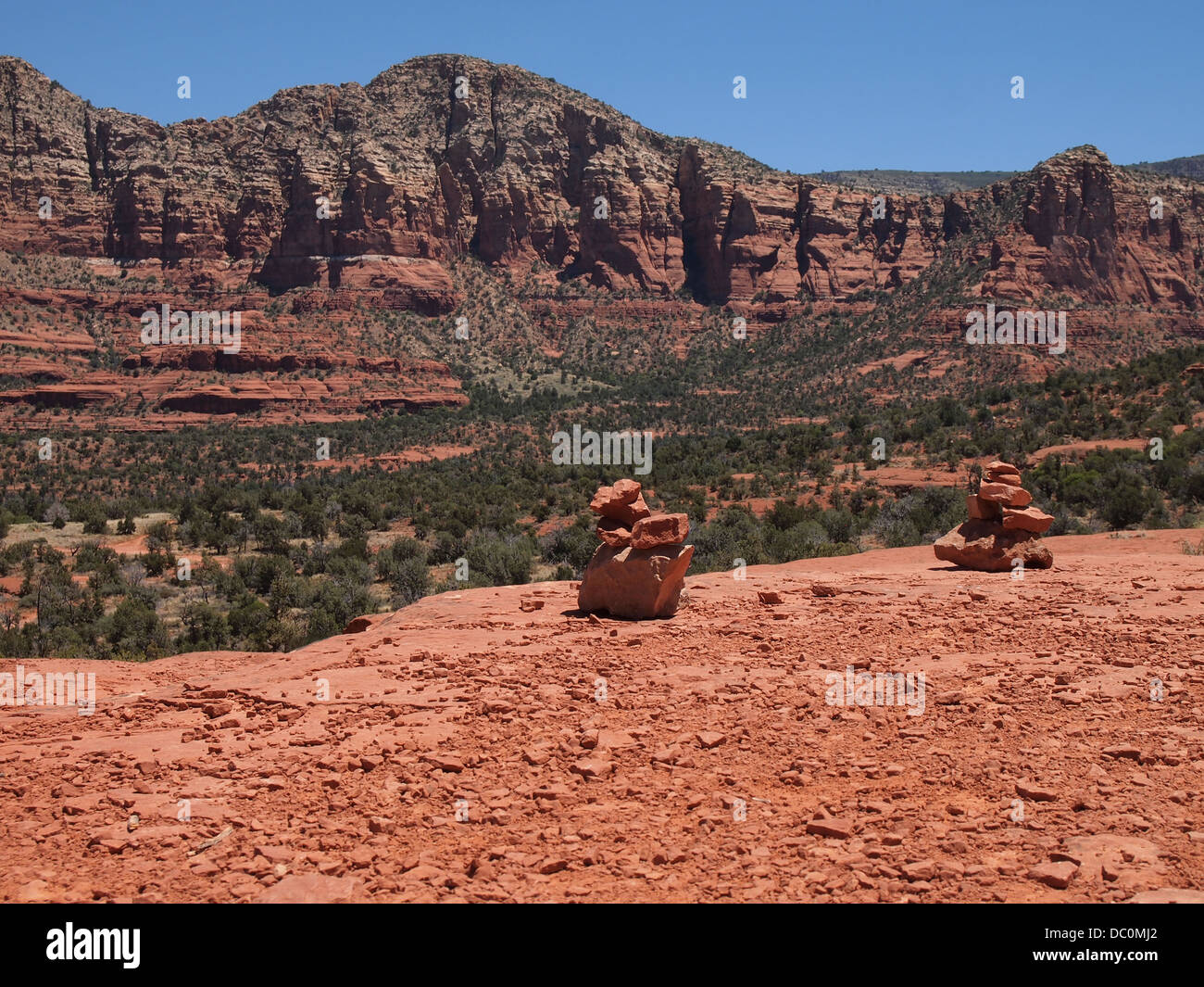 Red rock stone stacks at Bell Rock in Sedona, Arizona, USA Stock Photo ...