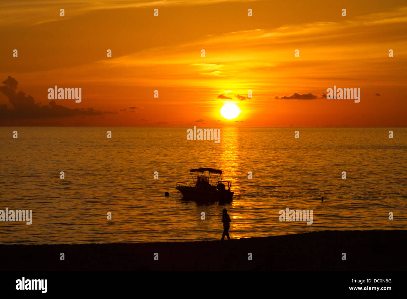 Sunset in Boca Grande FL Stock Photo - Alamy