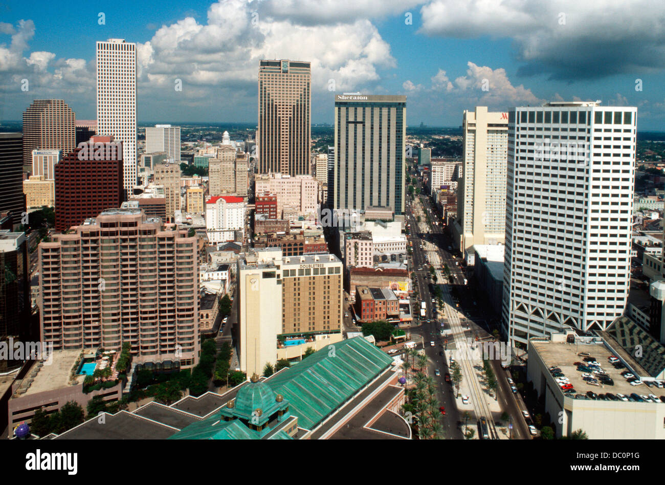 NEW ORLEANS LA VIEW OF DOWNTOWN AND CANAL STREET Stock Photo - Alamy