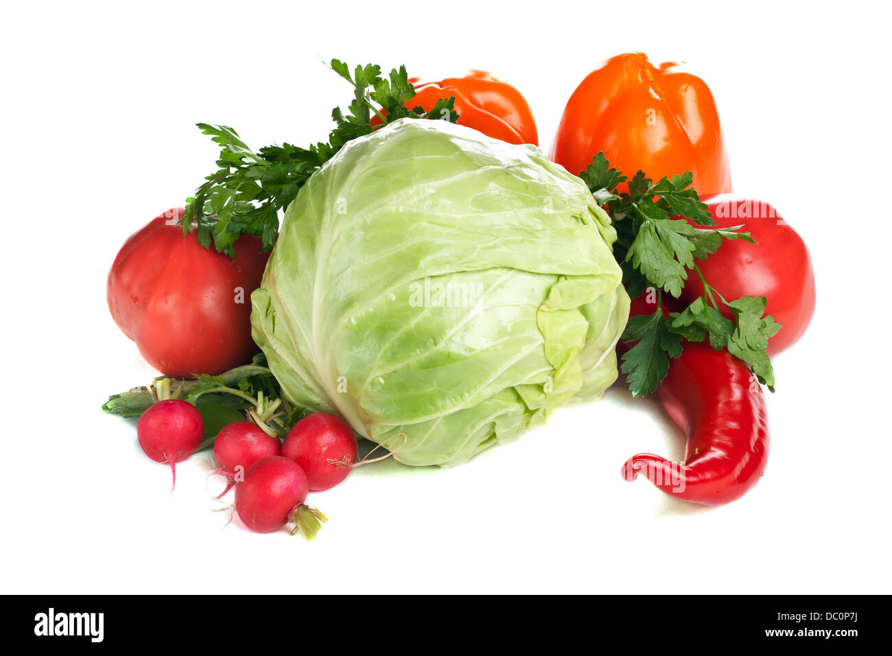Arrangement of various colorful fresh vegetables Stock Photo - Alamy
