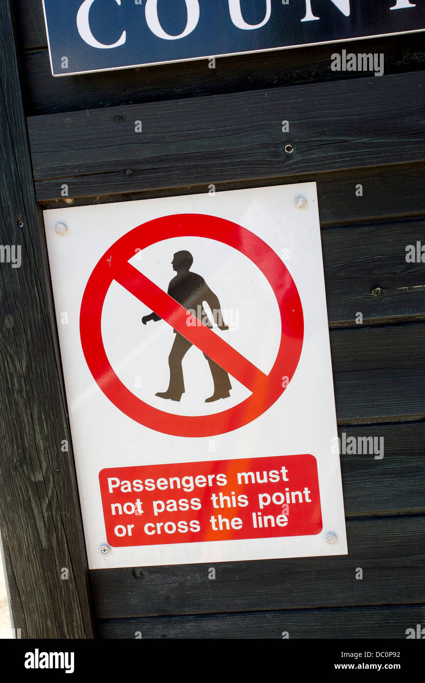 Windermere railway station passengers must not pass this point or cross ...