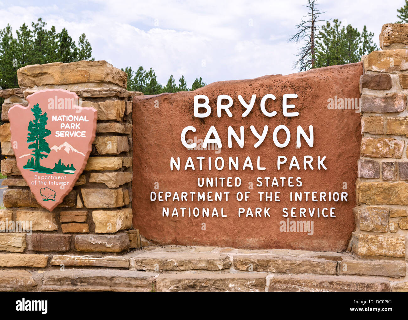 Sign For Bryce Canyon National Park High Resolution Stock Photography ...