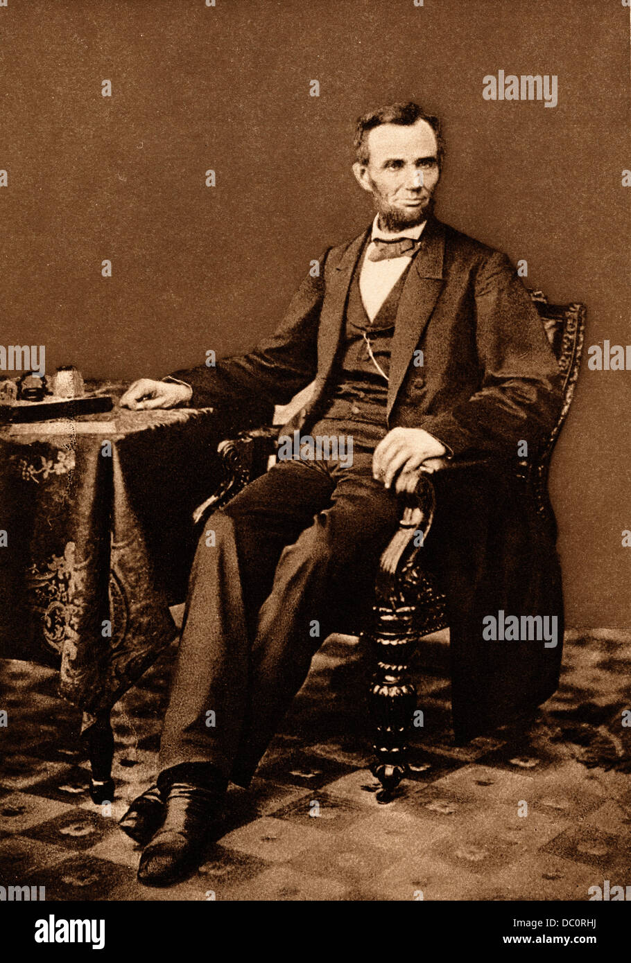 1800s 1860s 1863 PORTRAIT 16th PRESIDENT ABRAHAM LINCOLN Stock Photo ...