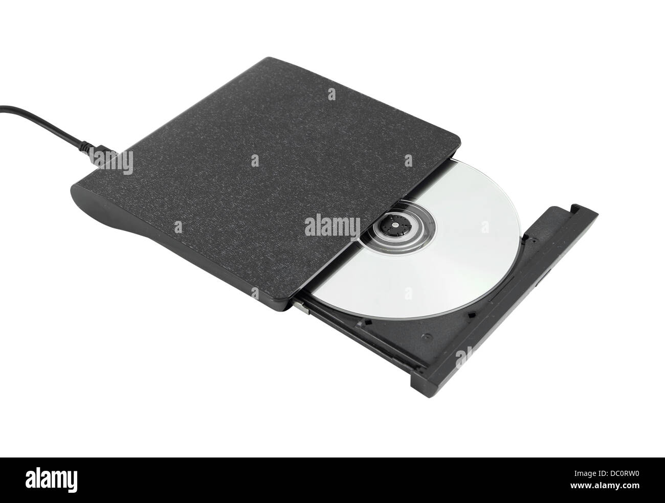 Portable Cd/Dvd external drive on white background (with clipping path ...