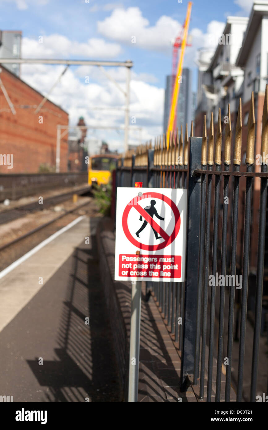 No admittance sign at Deansgate Train station Stock Photo - Alamy
