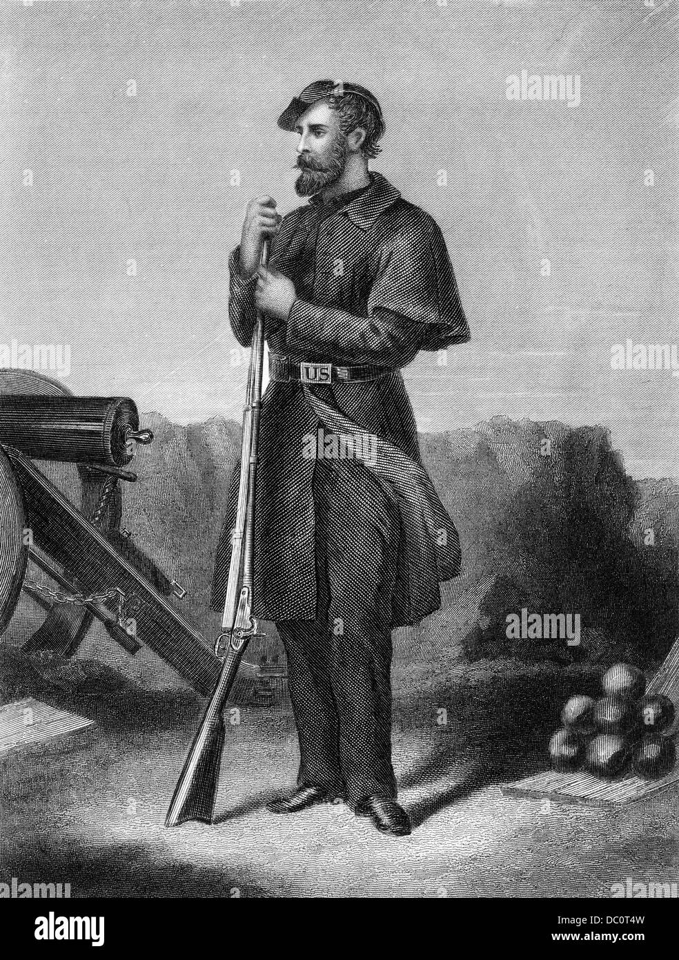 Man in union soldier Black and White Stock Photos & Images - Alamy