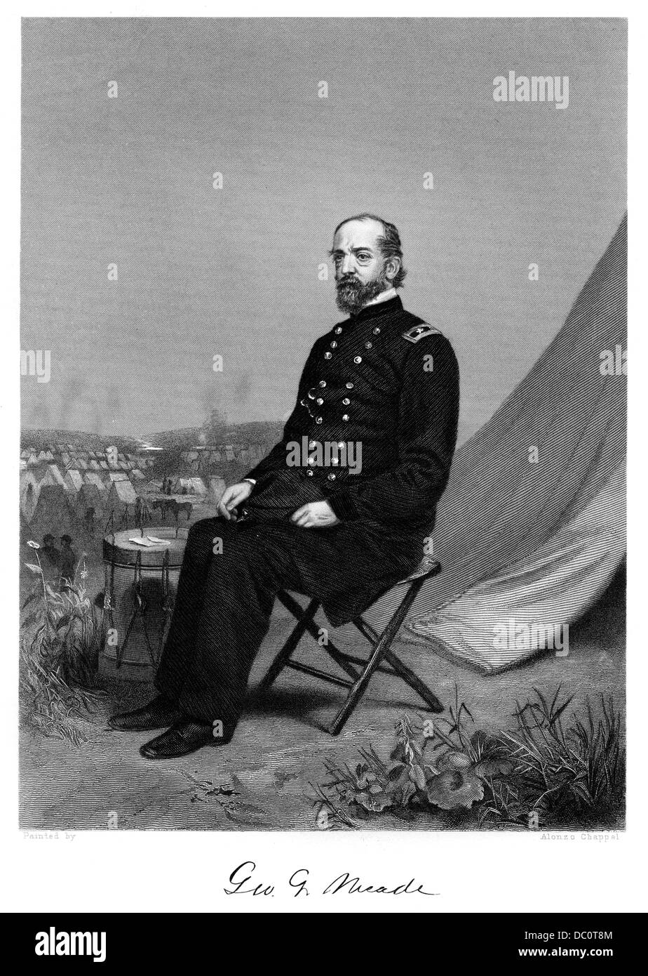 1800s 1860s PORTRAIT OF GEORGE G MEADE GENERAL OF UNION ARMY OF THE ...