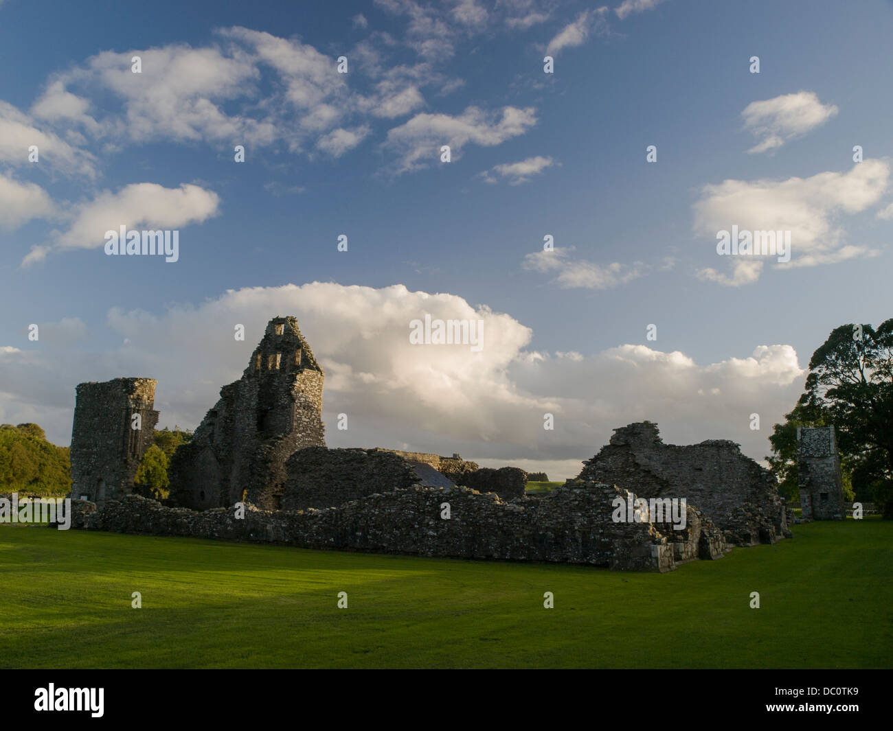 Glenluce Abbey at Sunset Stock Photo - Alamy