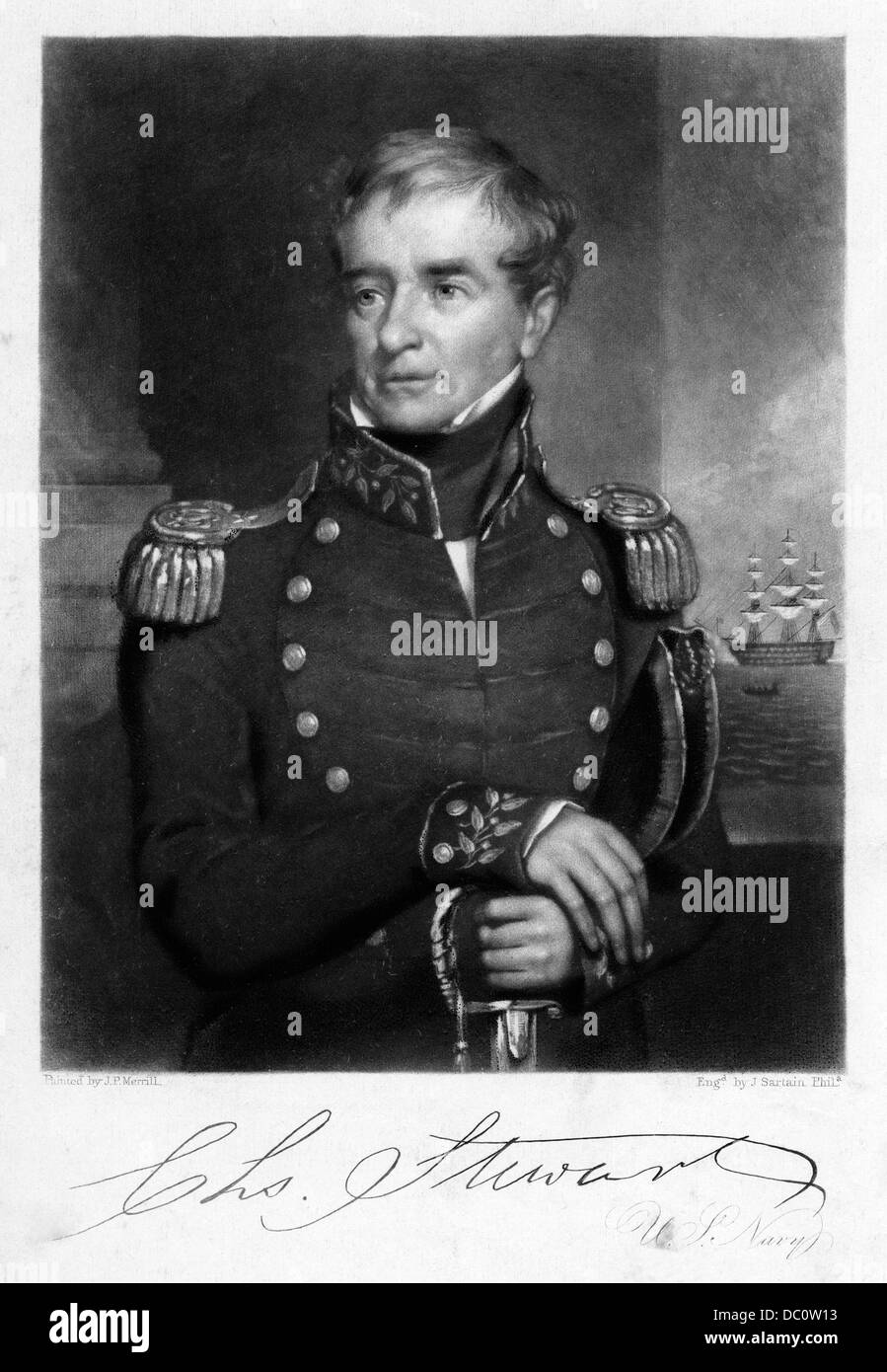 1800s CHARLES STEWART OF UNITED STATES NAVY SERVED WITH DISTINCTION IN ...