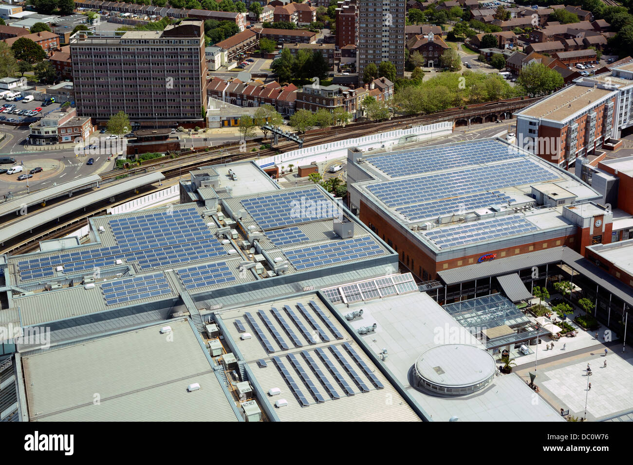 The main railway line to Portsmouth Harbour runs passed the completed ...