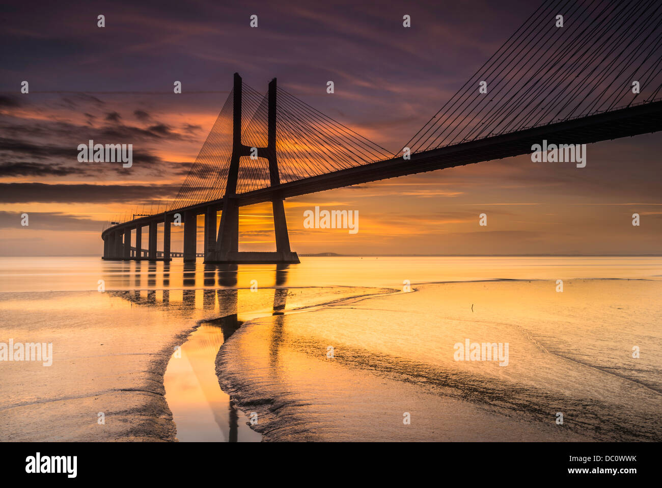 Golden river bridge hi-res stock photography and images - Alamy