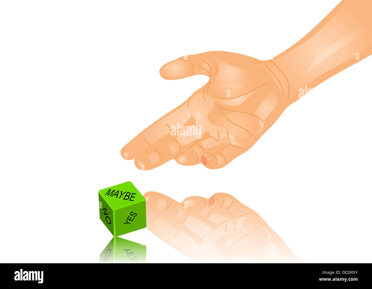 hand and dice Stock Photo - Alamy