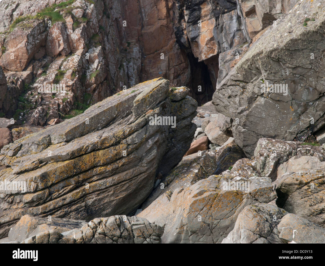 Saint Ninian's Cave Isle of Whithorn Stock Photo - Alamy